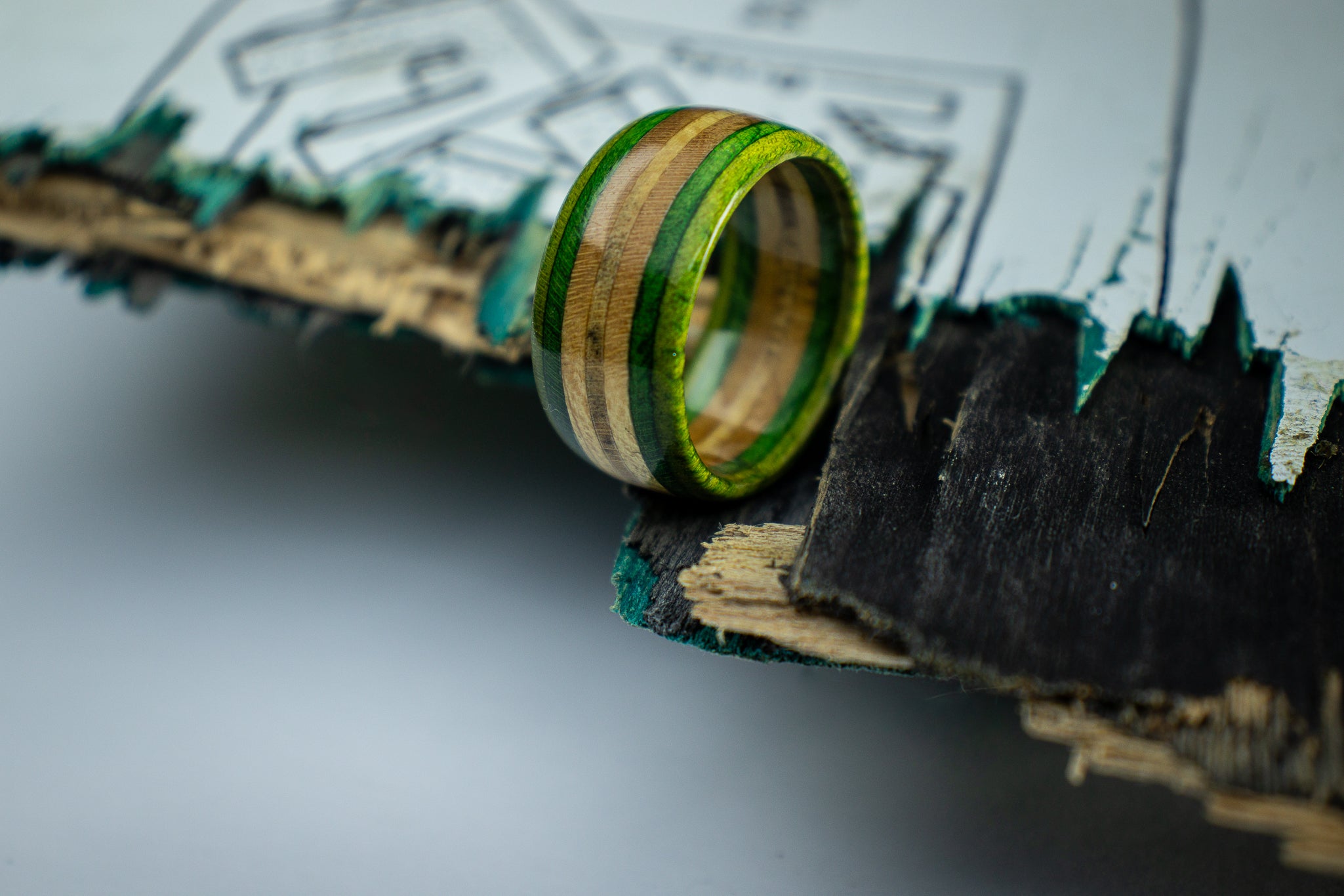 Skate Ring - Double Green (Girl Deck) - 8mm | Onyx Signature Creations